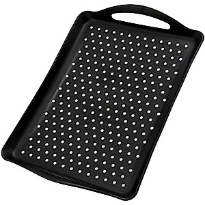 MUKLEI 4 Pcs Rectangle Anti-Slip Food Serving Tray with Handles, Plastic Food Serving Tray Drink Tray for Appetizer, Fruit, Dessert, Party, Breakfast