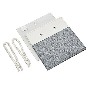 Onlycube Foldable Fabric Storage Bins 13x13x13 inch for Cube Organizer with Cotton Rope Handles, Collapsible Basket Box Organizer for Shelves and Closet, Beige/Grey, 4Pack