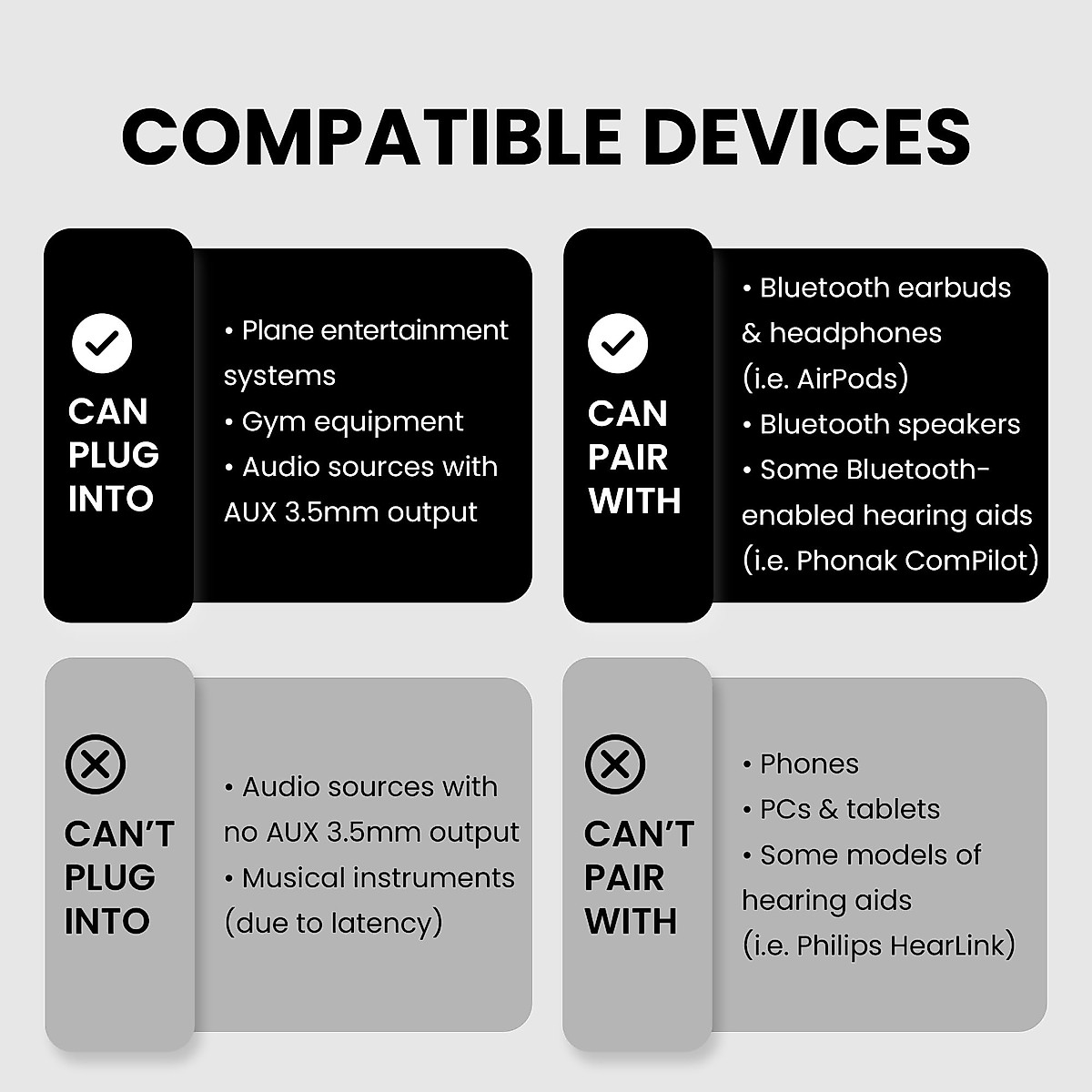 Avantree Relay - Premium Airplane Bluetooth 5.3 Adapter, Supports 2 AirPods or Headphones with aptX Adaptive, 3.5mm AUX Jack Wireless Audio Transmitter for Planes, Airline, Travel, TV