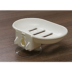 Soap Dish Suction Cup Adhesive Shower Holder Kitchen Sink on Wall Counter top Bottom Japan