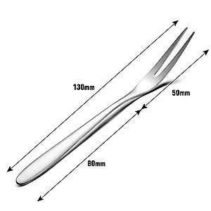 Mini Serving Tongs & Fruit Fork, 4Inch Stainless Steel Sugar Cube Tongs, Sliver Small Ice Tongs for Tea and Coffee Party, Appetizers, Desserts by Sunenlyst (10 Sugar Tongs,10 Fruit Forks)