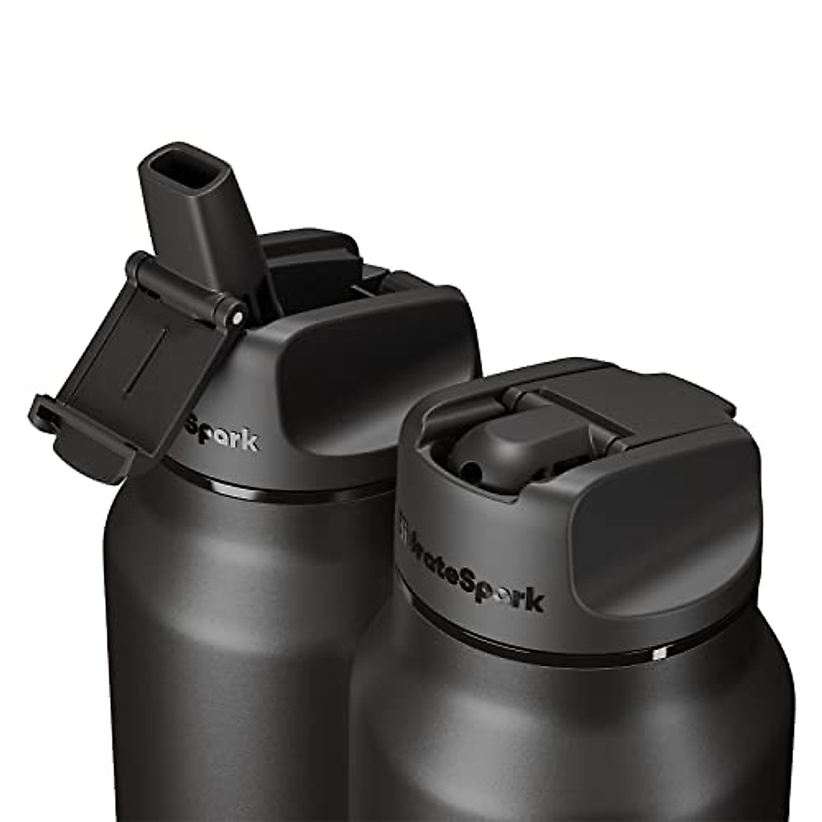 Hidrate Spark PRO Smart Water Bottle – Insulated Stainless Steel – Tracks Water Intake with Bluetooth, LED Glow Reminder When You Need to Drink – Straw Lid, 32oz, Black