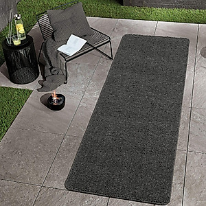 Sweethome Stores Luxury Collection Soft Solid Grey Shaggy Non-Slip (20" X 59") Shag Runner Rug