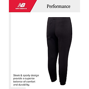 New Balance Boys' Active Sweatsuit - 2 Piece Waffle Knit Hoodie Sweatshirt and Sweatpants - Jogger Pants Set for Boys, 7-12, Size 8, RedBlack