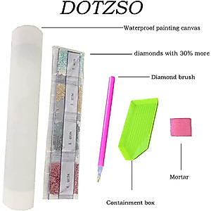 DOTZSO Door Diamond Painting Kits for Adults Diamond Art DIY Art Painting Wall Decoration for Gifts,DIY Painting for Adults' Paint-by-Number Kits Mosaic Making (12x16 Inches Beach Outside The)