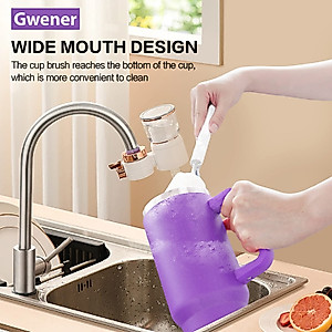 40 oz Tumbler With Handle and Straw Lid, Stainless Steel Insulated Tumblers Travel Mug, for Hot and Cold Beverages Thermos Travel Coffee Mug for Both Men and Women (Purple)