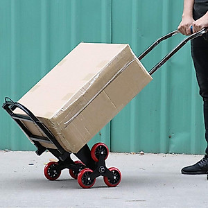 MTYLX Hand Pull Heavy Cart,Folding Trolley Climbing Stair Cart Luggage Trolley Handling Trailer Pull Goods Portable Grocery Cart Suitable for Many Road Surfaces for Luggage, Travel, Auto, Moving and