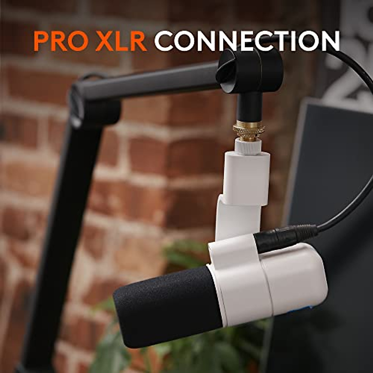 Logitech for Creators Blue Sona Active Dynamic XLR Broadcast Microphone for Streaming, Podcasting and Content Creation, ClearAmp Active Preamp, Dual-Diaphragm Capsule, Internal Shockmount - Off White