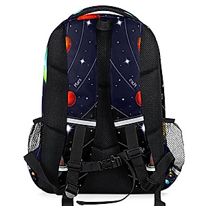 YPPAHHHH Universe Space Galaxy Solar System Backpack for School Girls Boys Kids School Backpack Elementary Students Bookbag Laptop Daypack with Chest Buckle, Teens Hiking Travel Rucksack