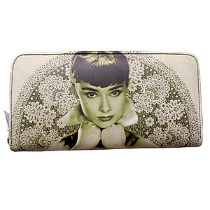 Audrey Hepburn Rare Filigree Money ID Coin Bill Holder Travel Wallet
