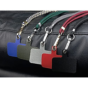 FABULWAY Phone Lanyard Universal Nylon Cell Phone Lanyard with Adjustable Detachable Neck Crossbody Lanyard and Phone Tether,Phone Strap Compatible with Most Smartphones (Dark Color)