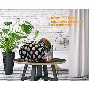 Aunllke Terry Cloth Lined Shower Cap for Women Large Double Layer Shower Cap with Microfiber Dry Hair Function Resuable Waterproof Breathable Bath Cap Black&White Dots Design