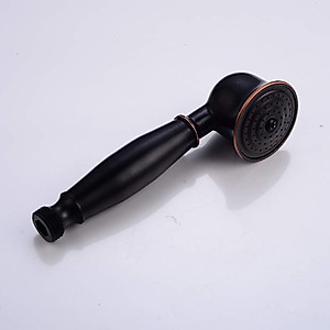 Wovier Oil Rubbed Bronze Waterfall Wall mount Bathtub Faucet,Single Handle Tub & Shower Mixer with Hand Held Shower Set,Black