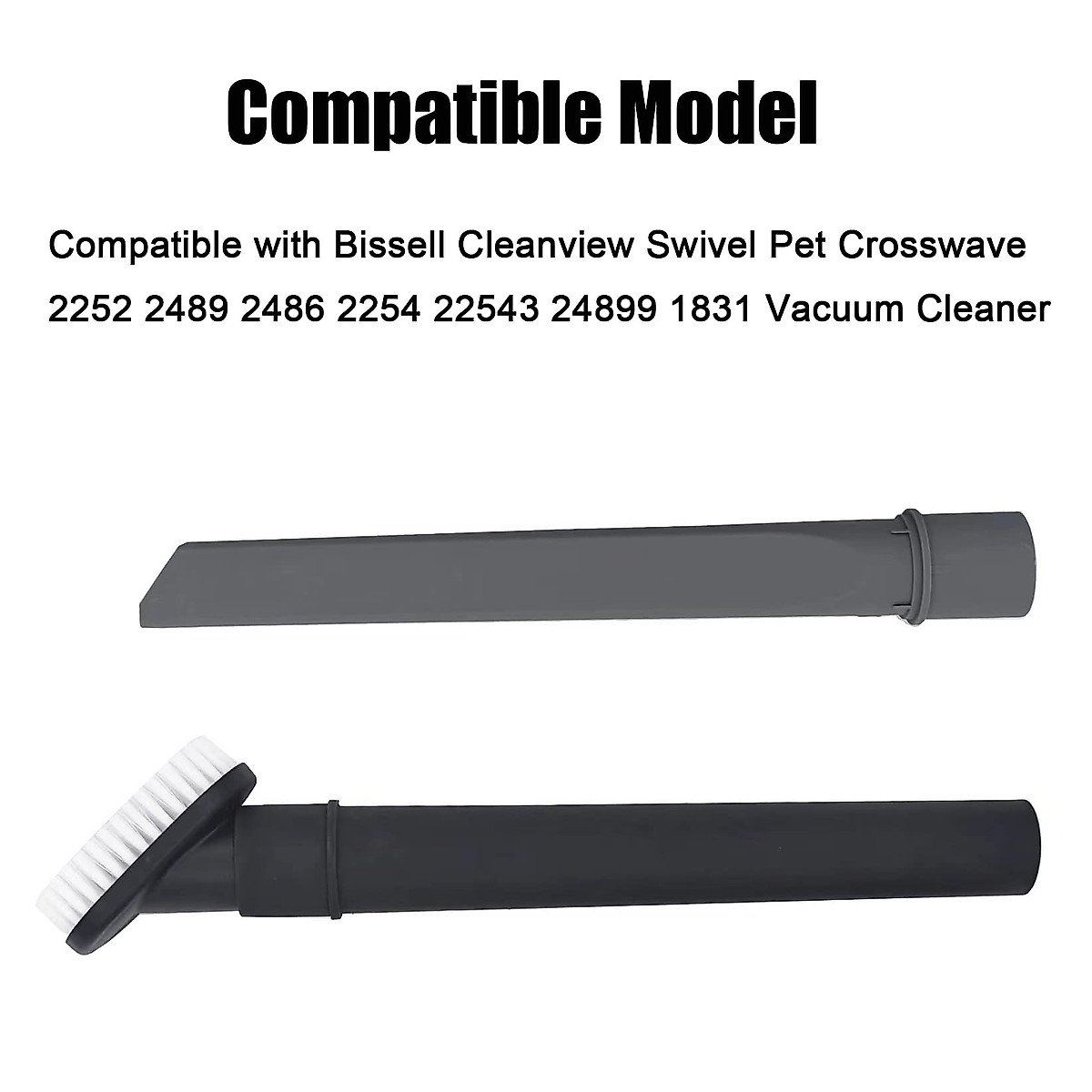 Vacuum Crevice Tool Dust Brush Compatible with Bissell Cleanview Swivel Pet Crosswave 2252 2489 2486 2254 3508 22543 24899 1831 and Eureka NEU181A NEU182A Vacuum Cleaner