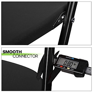 Magshion Plastic Folding Chairs 10 Pack Foldable Dinning Chairs for Wedding Parties Event Outdoor Indoor Lightweight Chair 330lb Capacity, Black