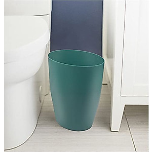 Gereen 2 Gallon Small Trash Can,Oval Small Trash Bin Wastebasket for Bathroom Bedroom Kitchen Countertop Under Sink (2 Pack, Blue+Green)