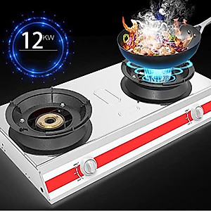 Gas cooker, single and double cooker, portable gas cooker, stainless steel gas cooker, camping, double cooker, for caravans, flats, outdoors,2