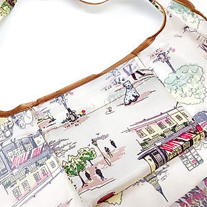 allydrew Large Foldable Tote Nylon Reusable Grocery Bag, London