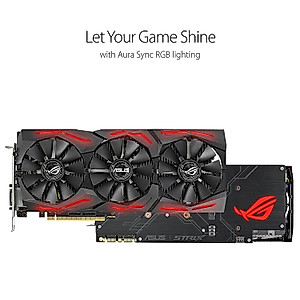 ASUS ROG Strix GeForce® GTX 1070 Ti 8GB GDDR5 Advanced Edition VR Ready DP HDMI DVI Gaming Graphics Card (ROG-STRIX-GTX1070TI-A8G-GAMING)