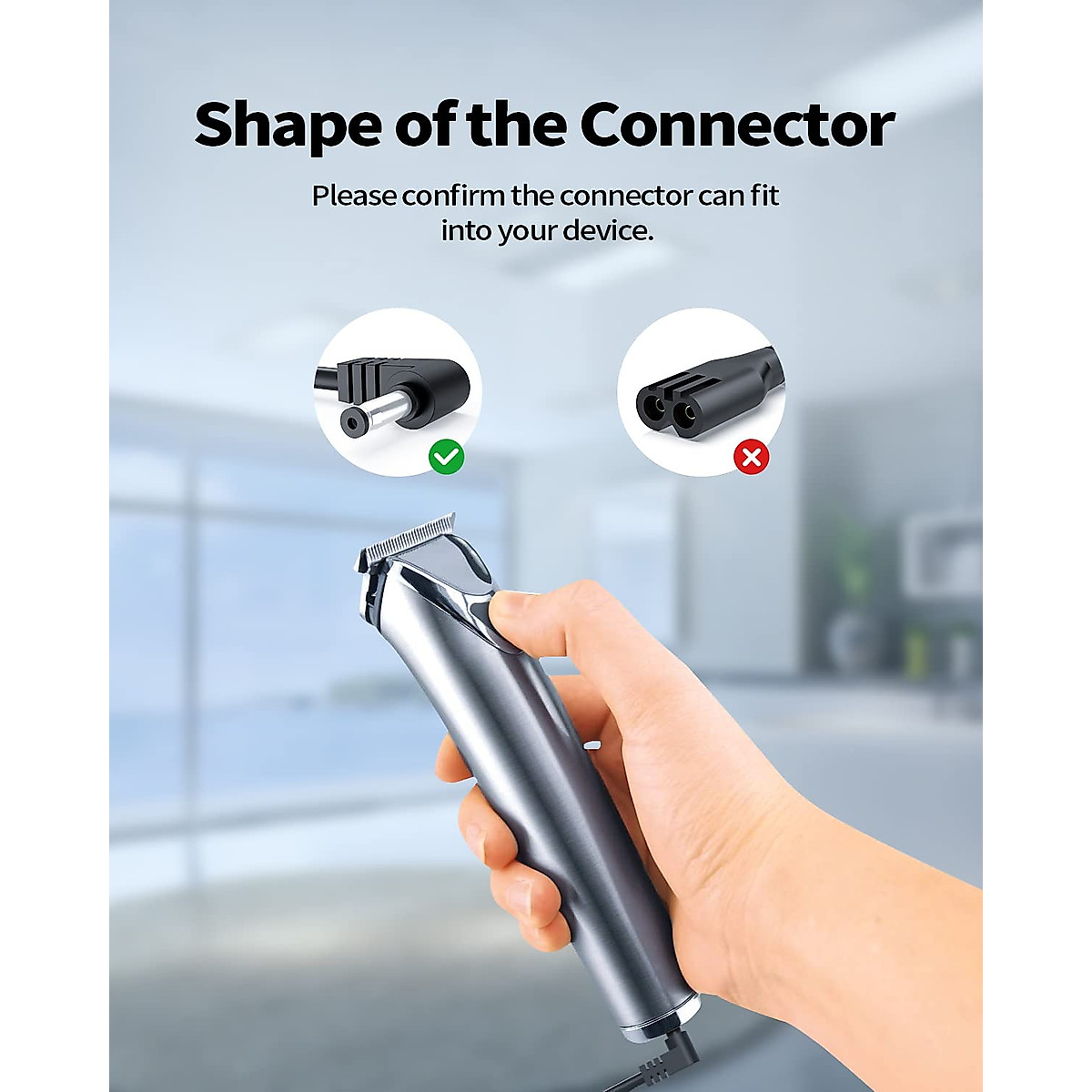 AC Charger Fit for Wahl Trimmer 9888L 9818L 9854L 9918D WNT-9 WNT- 9864 9876 9766 5622 5623 8779 79608 97581 Hair Beard Clipper Shaver Adapter Power Supply Cord for S003HU0420060