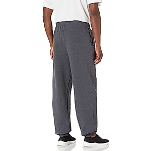 Russell Athletic Men's Dri-Power Closed-Bottom Sweatpants with Pockets, Black Heather, Large
