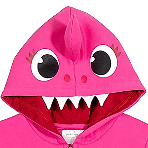 Pinkfong Baby Shark Little Boy Girl Kids Zip Up Cosplay Hoodie 6-6X Pink