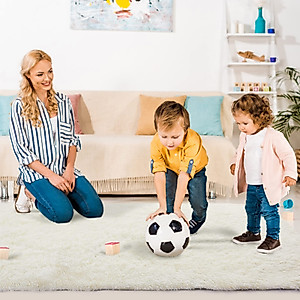 YOBATH Fluffy Shag Area Rugs 5x7 for Living Room Bedroom, Soft Fuzzy Shaggy Carpet Rugs for Girls Boys Kids Indoor Floor Nursery Home Decor, Cream White