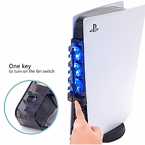 PS5 Controller Accessories, PS5 Controller Charger Station and PS5 Cooling Fans with LED Indicator