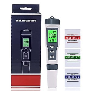 G · PEH Digital pH Meter with ATC pH Tester,3 in 1 pH TDS Temp Meter, 0.01 Resolution High Accuracy PH Meter for Water Hydroponics Digital Pen Type Tester for Household Drinking Wine Aquariums
