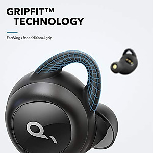 Soundcore Liberty True Wireless Earbuds, 100 Hour Playtime, Graphene Sound, Fast Charging, Secure Fit, Bluetooth 5, Easy Pairing, Sweatproof True Wireless Earbuds with Smart AI, Stereo Handsfree Calls