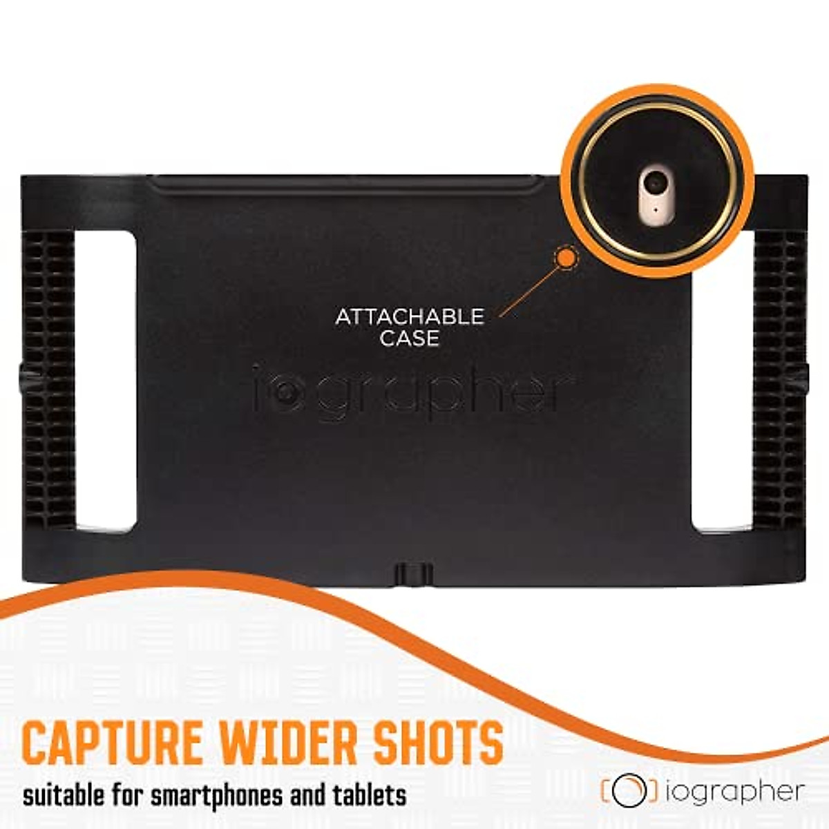 iOgrapher 37mm Wide Angle Lens for iPhone and Smartphones - Clip On Macro Lens and Wide Phone Lens - Macro Lens for iPhone and Other Smartphones - Camera Lens for Phone - Comes with Leather Case Bag