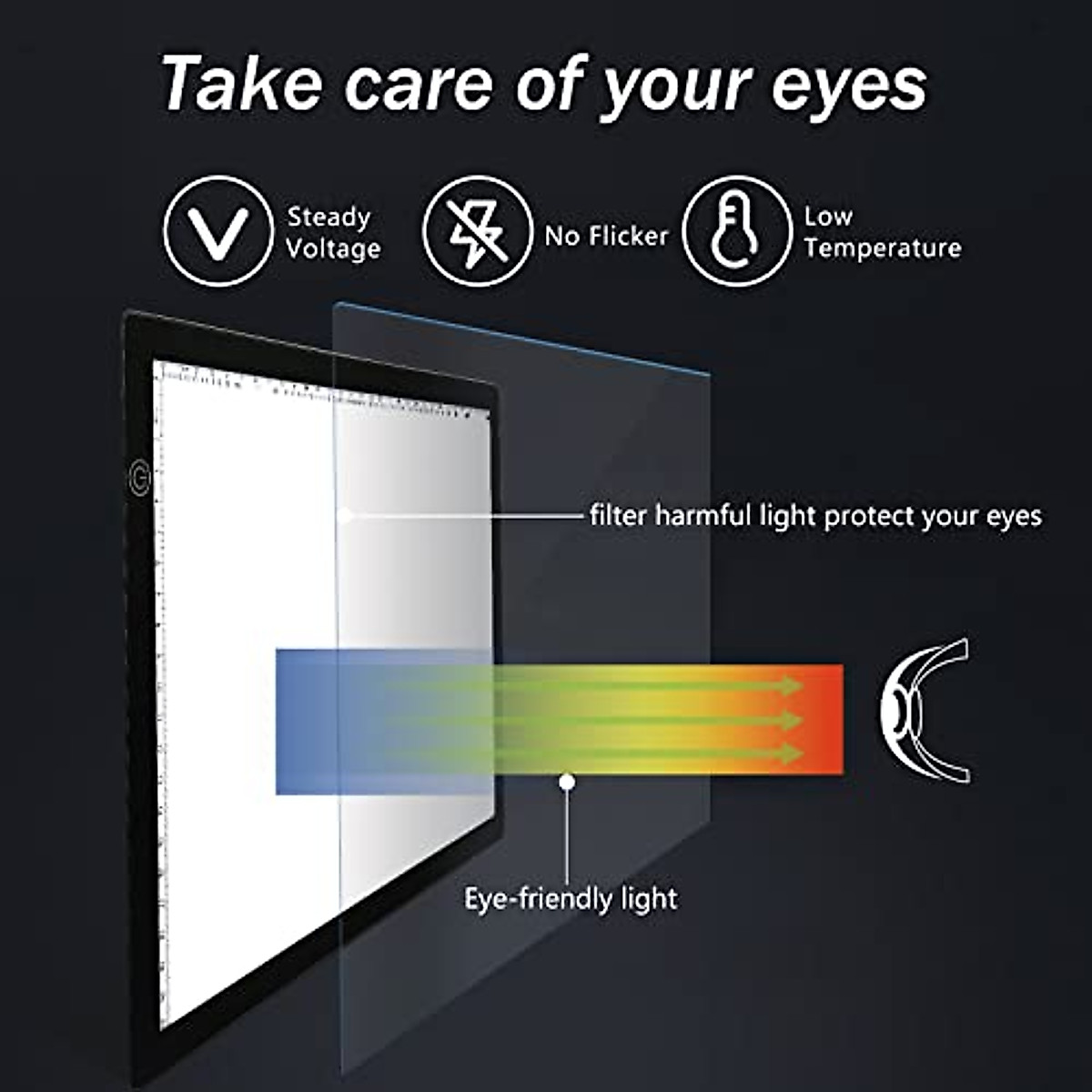 A4 LED Light Pad Light Board for Tracing Light Table Light Pad Tracing Light Box Cricut Light Pad