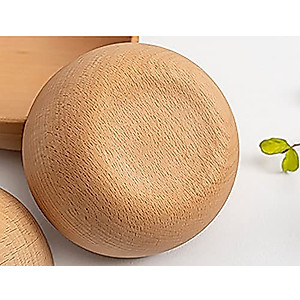 Ebrima Beech Round Bowl Wooden Salad Bowl Household Solid Wood Fruit Bowl (large)