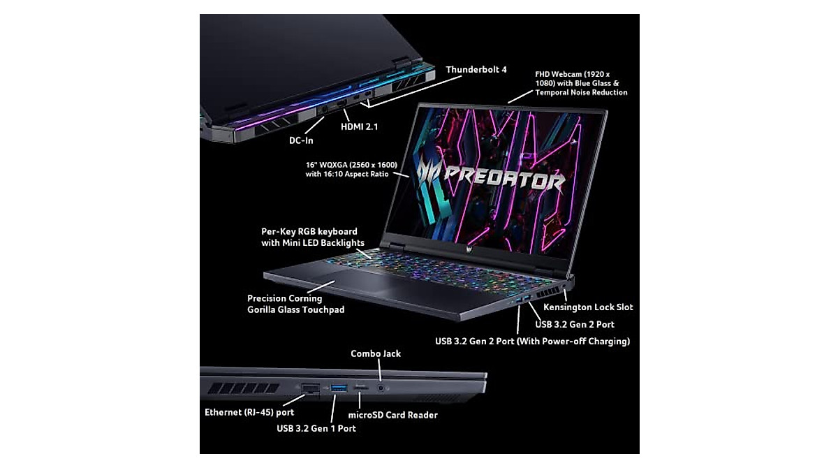 Acer Predator Helios 16 Gaming Laptop - Intel i7, RTX 4060