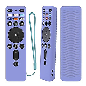 Luminous Blue Silicone XRT260 Remote Cover, Anti-Slip Shockproof Silicone Protective Case Compatible with VIZIO XRT260 Smart TV Controller with Lanyard (Glow in Dark Blue)