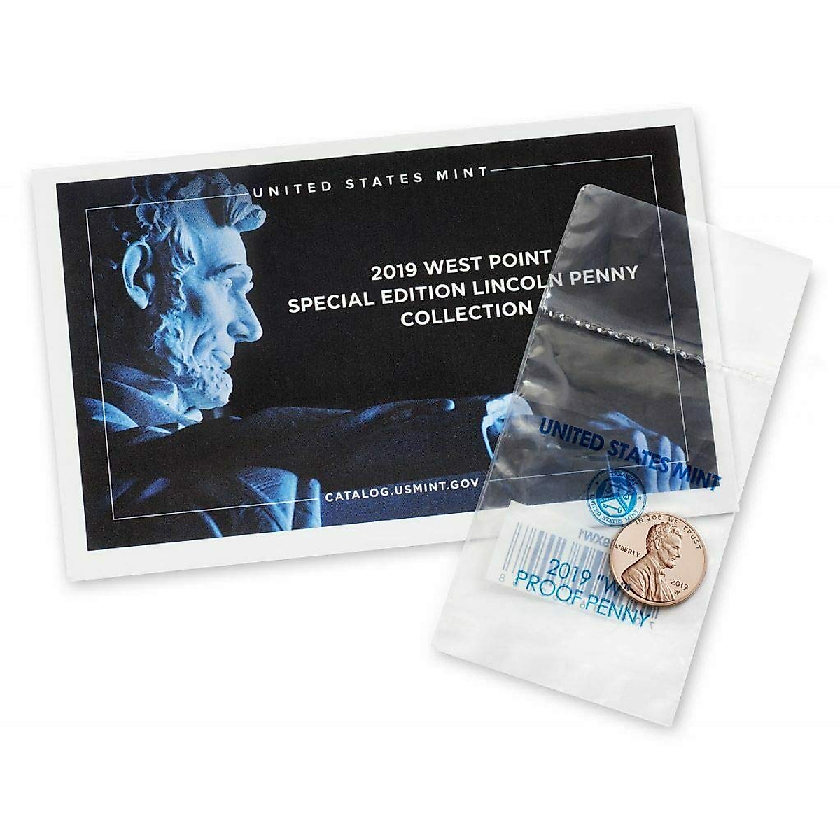 2019 W Lincoln Shield 2019 W Reverse Proof Lincoln Shield Cent With Envelope And COA Penny Very Good US Mint DCAM
