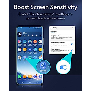 [3 Pack] ESR Liquid Skin Screen Protector Compatible with Samsung Galaxy S21 Ultra 2021 [Supports Fingerprint Sensor] [Full Coverage Polymer Film] [Includes Installation Kit]
