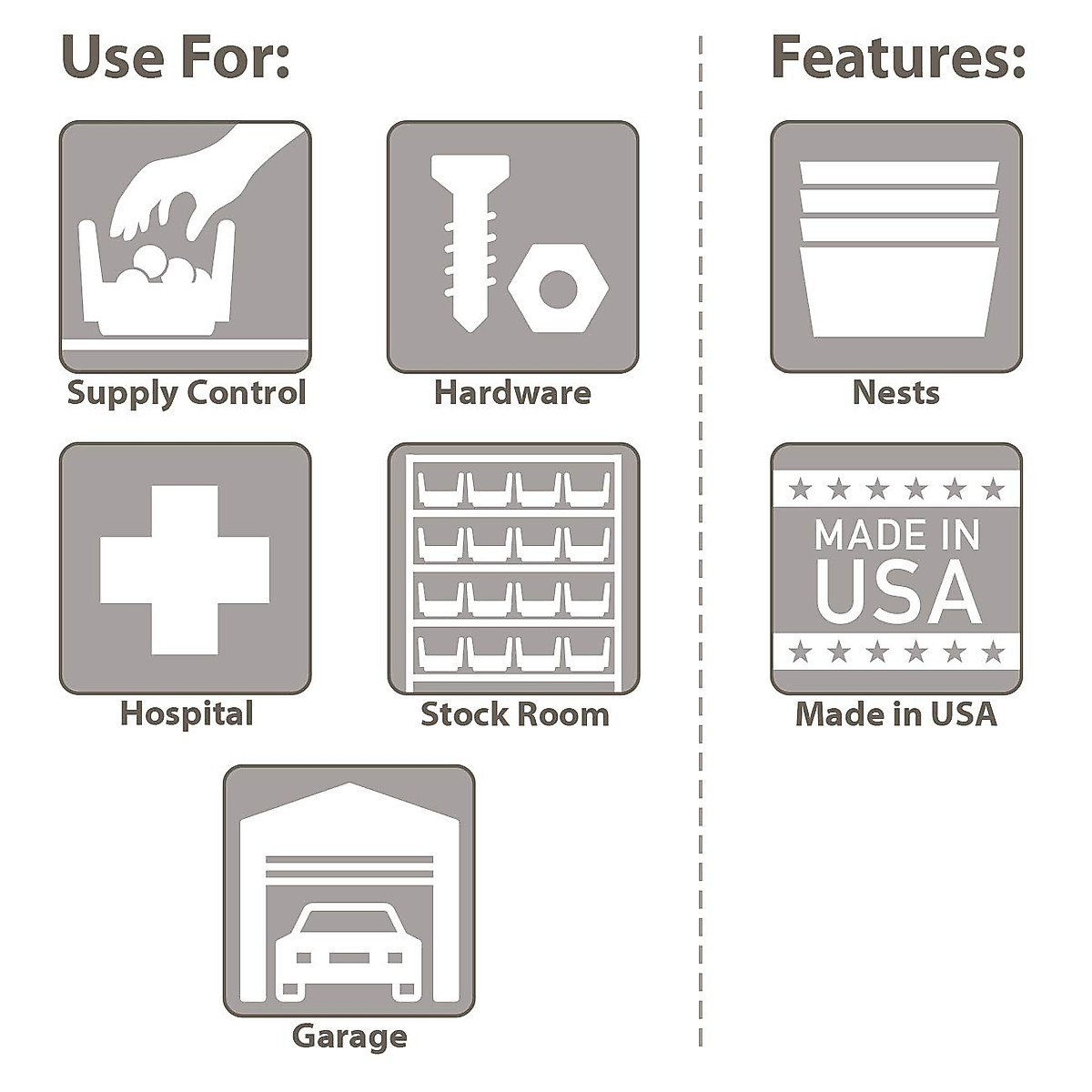 Akro-Mils 36448 Indicator Inventory Control Double Hopper Plastic Kanban Shelf Bin, 17-7/8-Inch x 4-1/4-Inch x 4-Inch, Black/Red, (12-Pack)