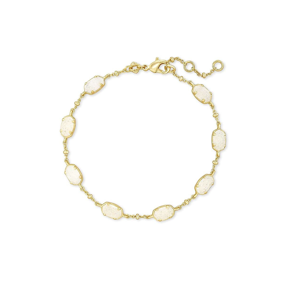 Kendra Scott Emilie Link Bracelet for Women, Fashion Jewelry, 14k Gold-Plated, Iridescent Drusy