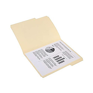 Staples 246850 100% Recycled Manila File Folders Letter 3-Tab 100/Box (246850)