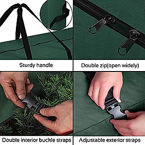 Rolling Large Christmas Tree Storage Bag - Fits Up to 9 ft. Artificial Disassembled Trees, Wheels & Durable Handles for Easy Carrying and Transport - 600D Durable Fabric