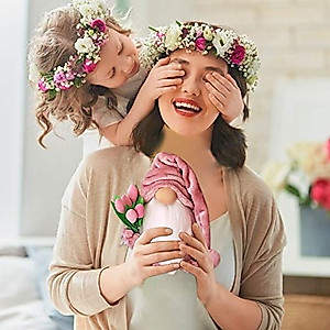 Mother's Day Gnome Faceless Doll Gifts Bedroom Living Room Desktop Decoration Kitchen Decor. Swedish Gnome Plush Decorations Elf Standing Post Home Decor for Mom (Pink 1PC)