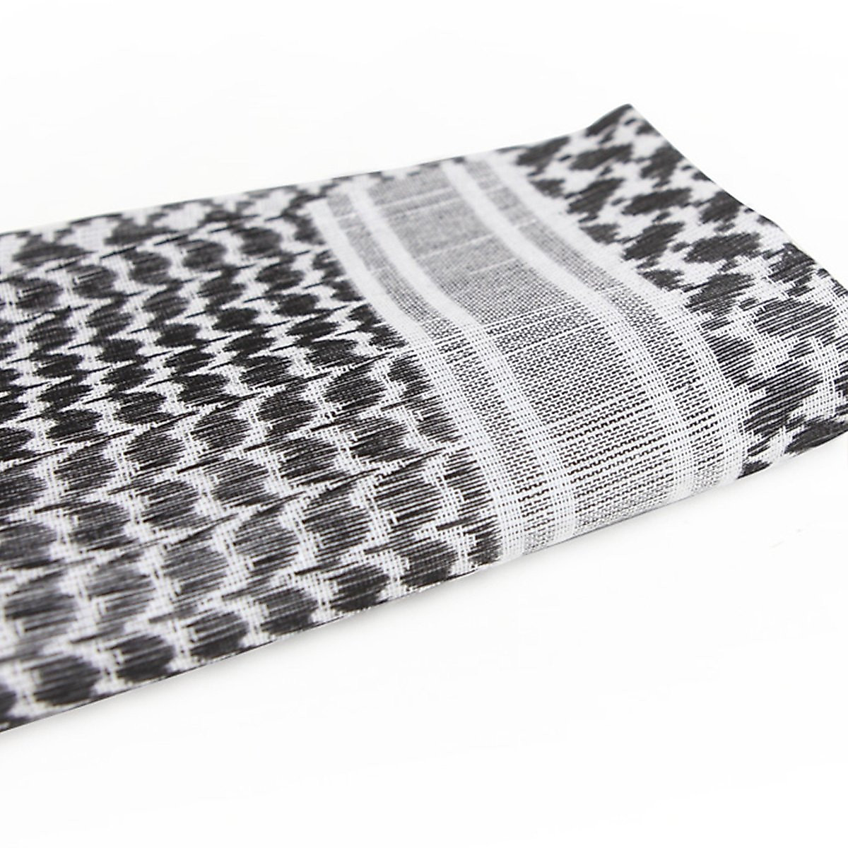 FREE SOLDIER 100% Cotton Military Shemagh Tactical Desert Keffiyeh Head Neck Scarf Arab Wrap(White)