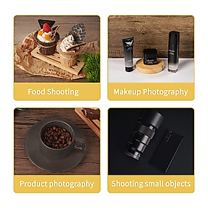 Goshoot 2 PCS Photo Backdrop Boards Kit, 2x2ft Double Sided White Leather Wood Texture Food Backdrops, Flat Lay Photography Backgrounds with 2X Bracket for Jewelry Cosmetics Small Product Props