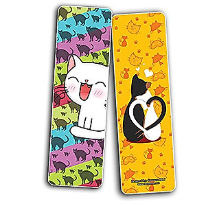 Creanoso Cat Designs Bookmarks (10-Sets X 6 Cards) - Premium Quality Bulk Buy Value Savers Personal Collection