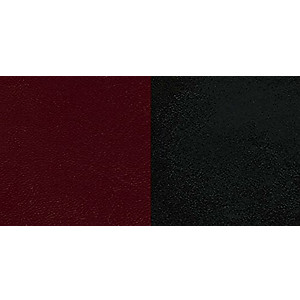 Flash Furniture HERCULES Series Black Circle Back Metal Restaurant Chair - Natural Wood Back, Burgundy Vinyl Seat