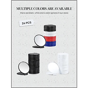 Getinbulk Compact Mirror Bulk, Round Makeup Mirror for Purse, Set of 24 (White)