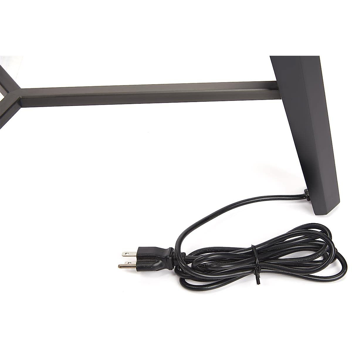 Displays2go 24" Glass Display Case w/ Pull-Out Door, 8 LED Lights, Tripod Legs - Black (DCTRIPLED)