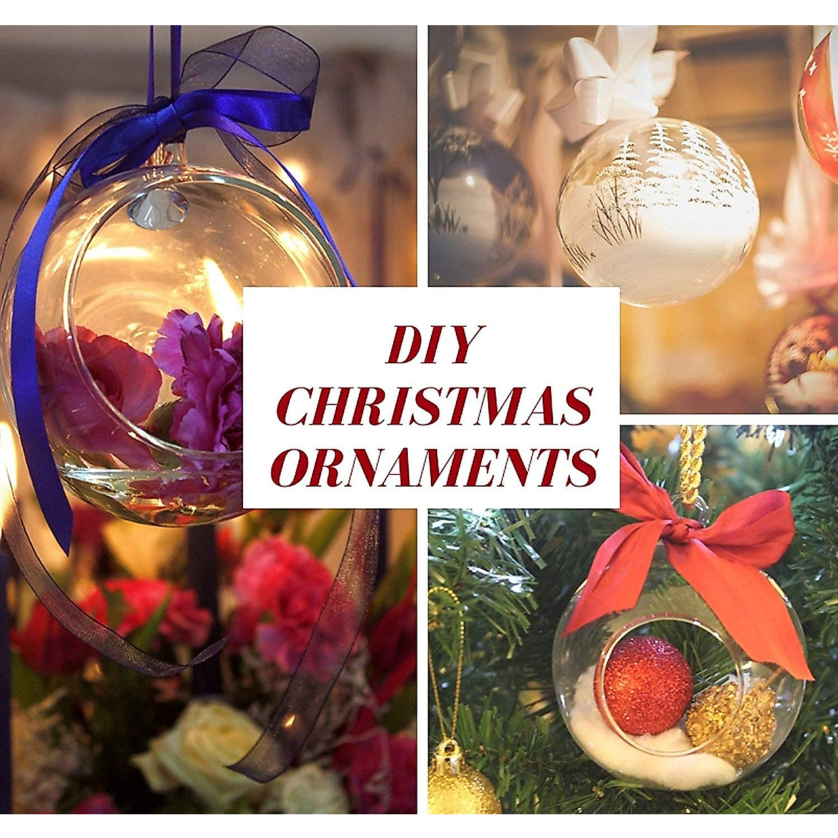 Ivolador Hanging Plants Glass Terrarium Container 4.7 Inches Air Plant Holder Succulents Globe Shape Home Garden Décor- 3 PCS