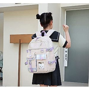 Backpacks, Girls School Large Capacity Waterproof Backpacks, Cute Black Fashion Backpacks(Black)…